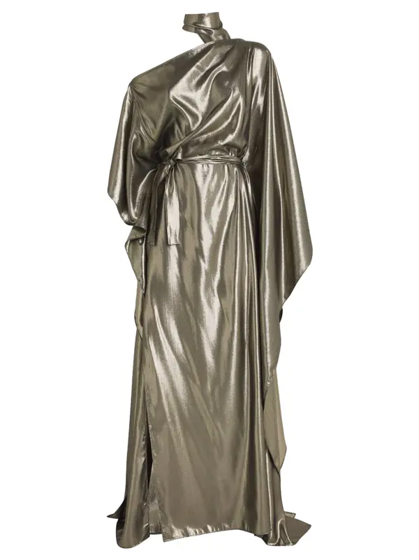 TALLER MARMO Taylor Seventies Lamé Maxi Dress - Gold