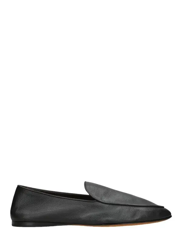 THE ROW Hereditas Leather Loafers - Black