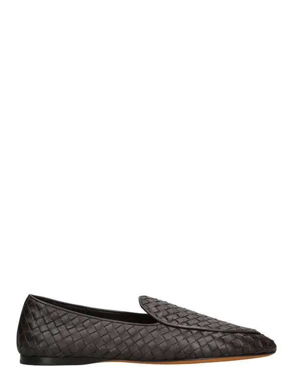 THE ROW Hereditas Woven Flat Loafers - Brown