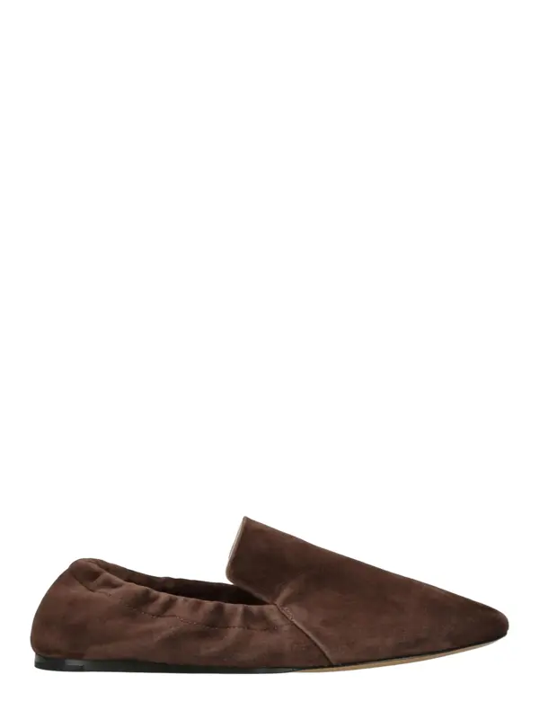 Le Monde Beryl Suede Mocassino Ballet Flats - Brown