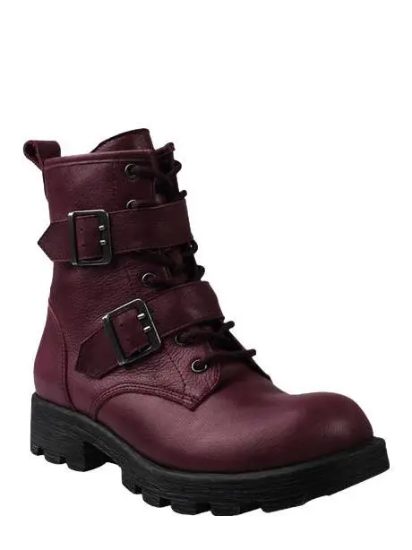 CANDIE'S Stanza Moto Bootie - Wine Leather