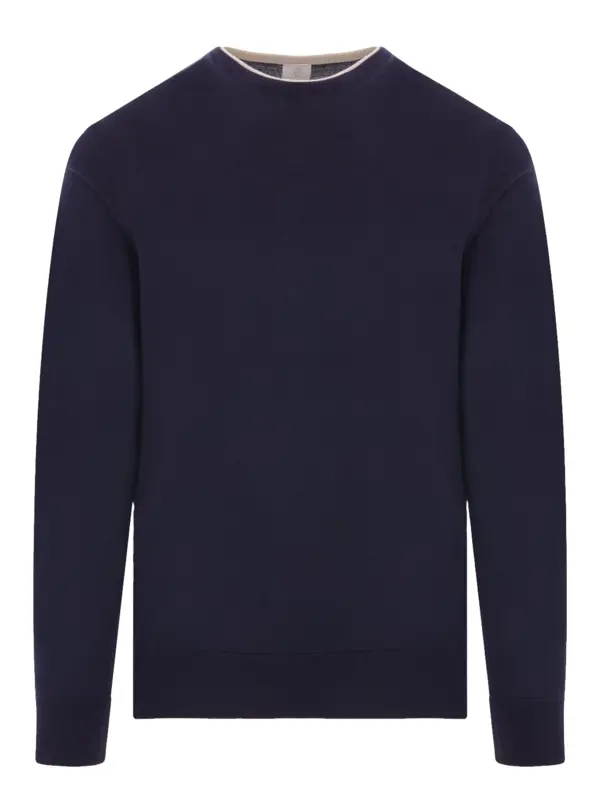 Eleventy Double-neck Sweater - Blue