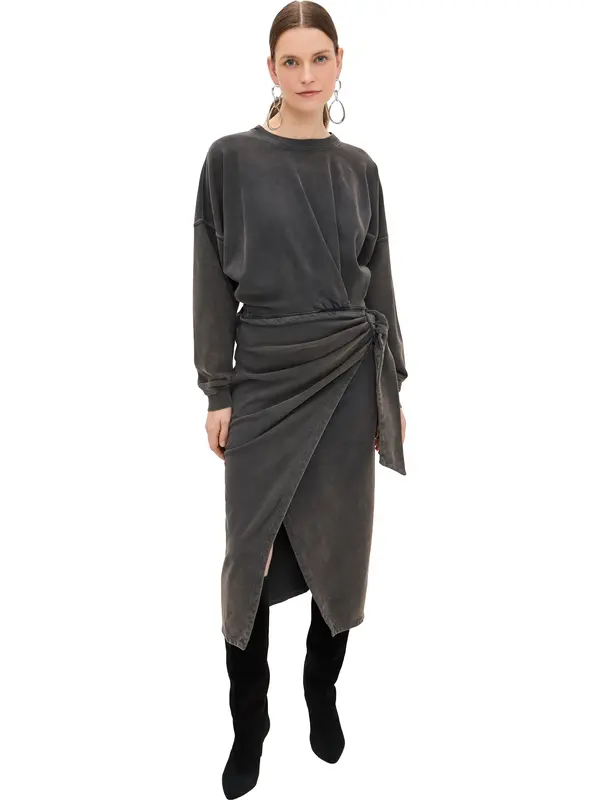 Isabel Marant Sandrina Midi Dress - Faded Black