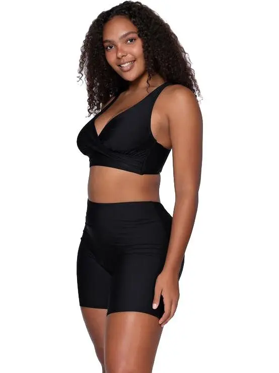 SUNSETS ESCAPE Bayside Bike Short Swim Bottom - Black