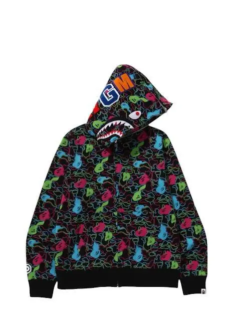 BAPE Store Las Vegas Separate Shark Full Zip Hoodie - Multicolor