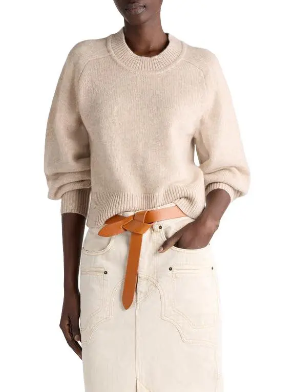 Isabel Marant Leandra Merino Wool & Cashmere Sweater - Light Beige