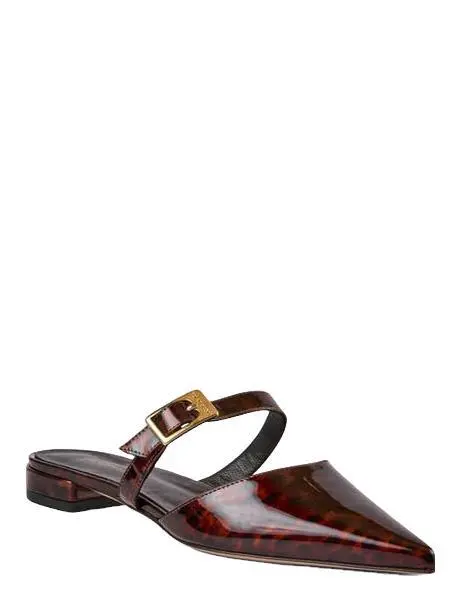 Bruno Magli Pasha Leather Mules - Tortoise Patent