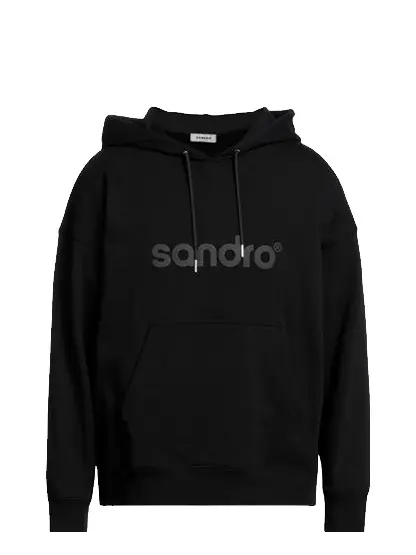 Sandro Cotton-elastane Fleece Sweatshirt - Black