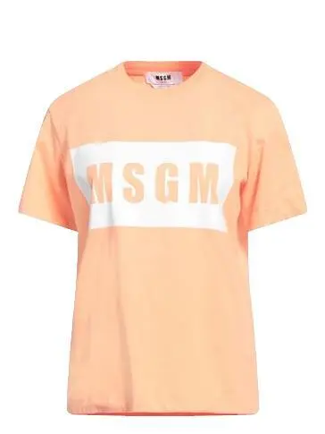 MSGM Logo-print Jersey T-shirt - Orange