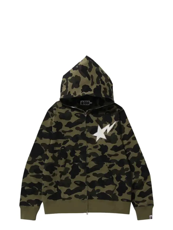BAPE 1st Camo Full Zip Hoodie - Green