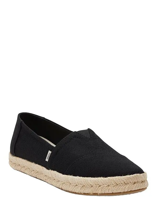 Toms Alpargata Rope Espadrille Flats - Black
