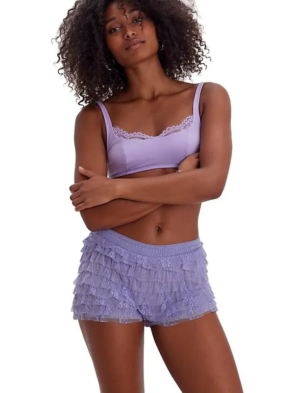 Free People Intimately Feeling For Lace Shorties - Heavenly Lavender