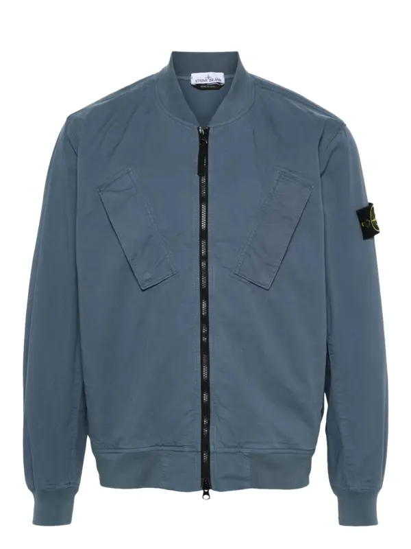 Stone Island Compass Badge Bomber Jacket - Blue