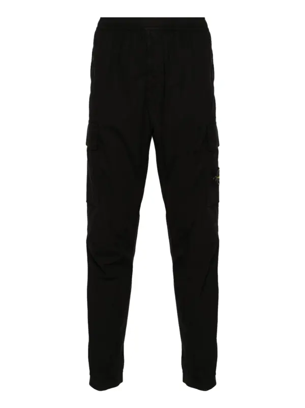 Stone Island Tapered Cargo Trousers - Black