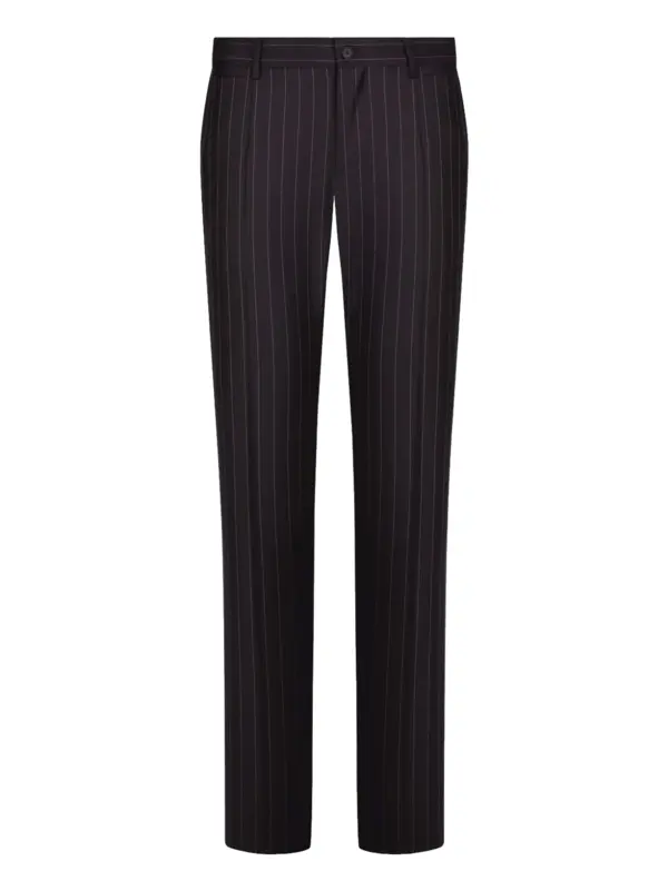Dolce & Gabbana Pinstripe Tailored Trousers - Black