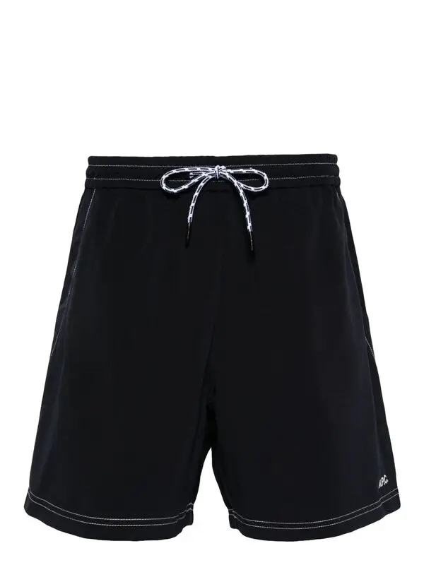 A.p.c. Logo-embroidered Swim Shorts - Blue