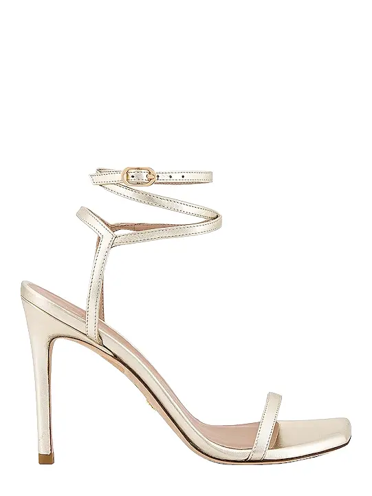 STUART WEITZMAN Barelynudist 100 Sandal - Light Gold