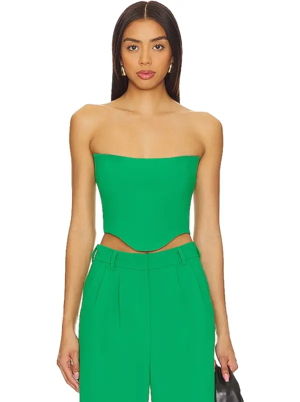 Amanda Uprichard Sabine Crop Top - Jungle