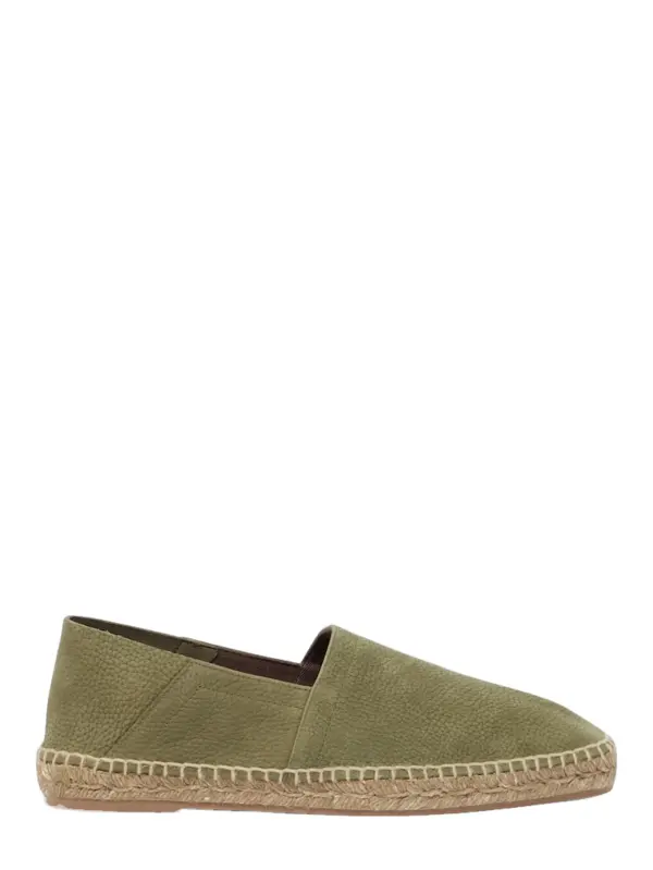 TOM FORD Barnes Leather Espadrilles - Green
