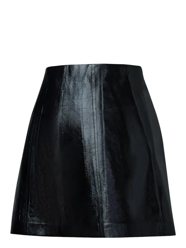 Mackage Dava Paneled Patent Leather Shorts - Black
