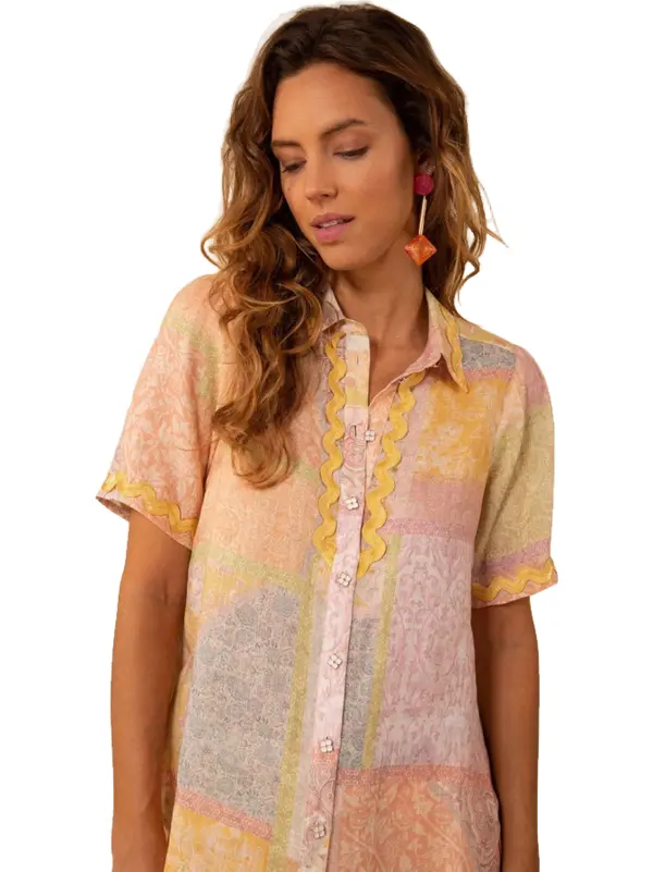 Hale Bob Taylor Linen Top - Neutral