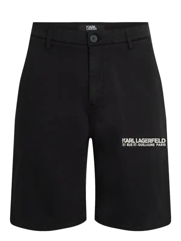 Karl Lagerfeld Rue St-guillaume Chino Shorts - Black