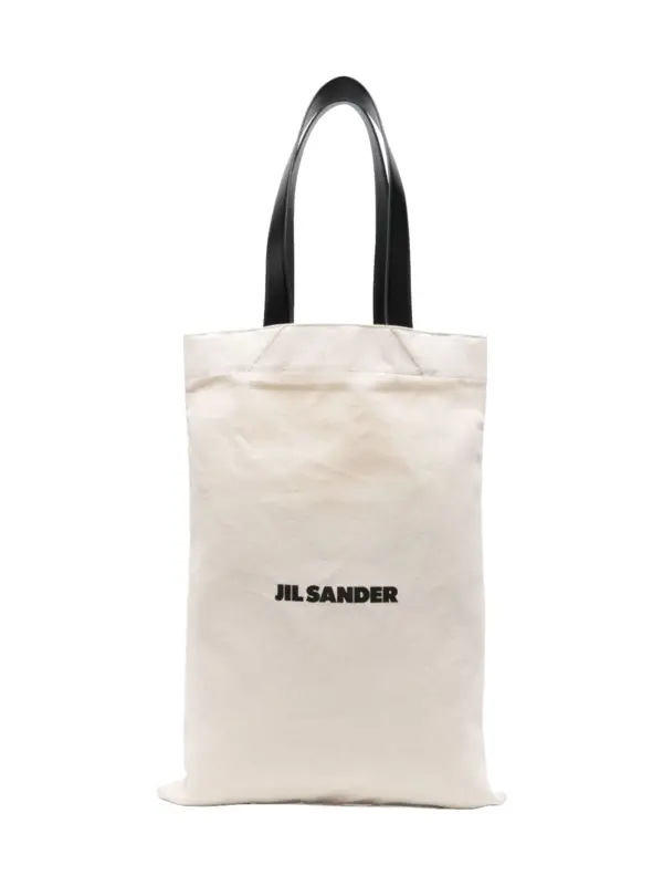 JIL SANDER Large Flat Shopper Tote - Neutrals