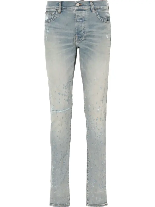 Amiri Shotgun Mid-rise Skinny Jeans - Blue