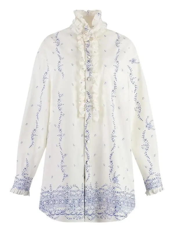 Philosophy Di Lorenzo Serafini Cotton Poplin Shirt Dress - White