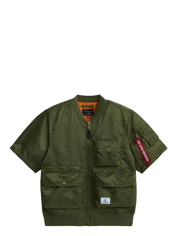Alpha Industries Short-sleeve Flight Jacket - Green
