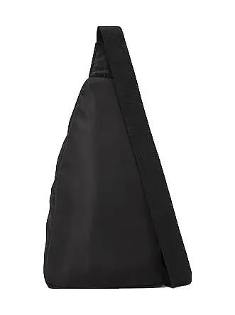 Pink Nylon Sling Backpack - Black