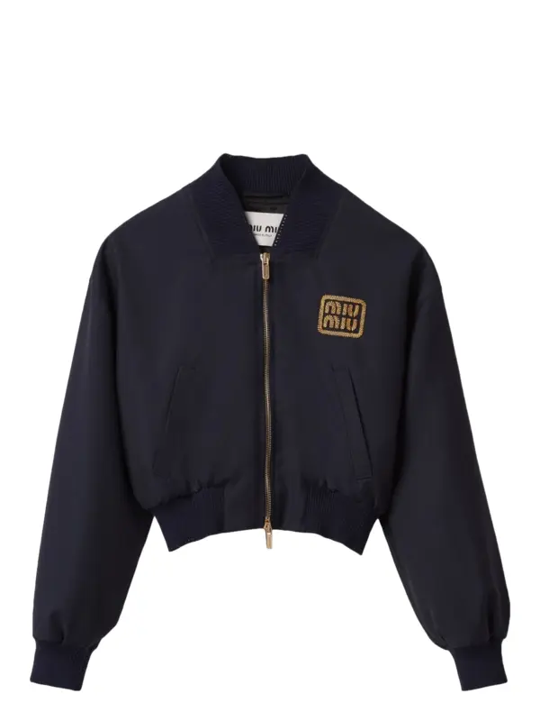 Miu Miu Batavia Bomber Jacket - Blue