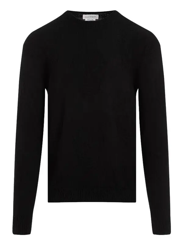 Alexander McQueen Cotton Pullover With Skull Pattern - Black
