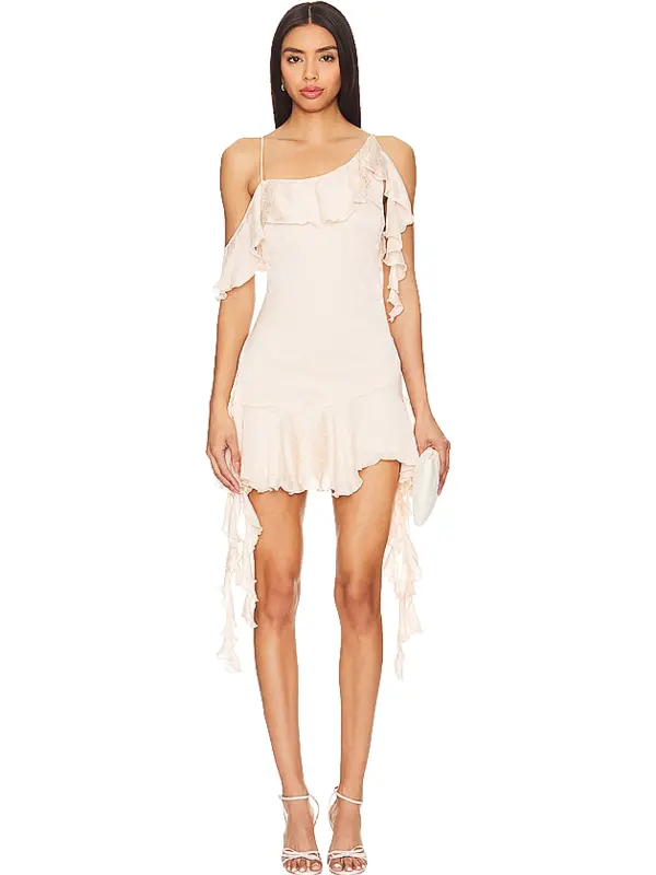 Nbd Angus Mini Dress - Champagne Butterfly