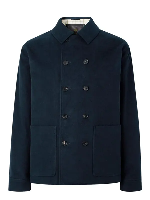 Loro Piana Cotton And Cashmere-blend Peacoat - Blue