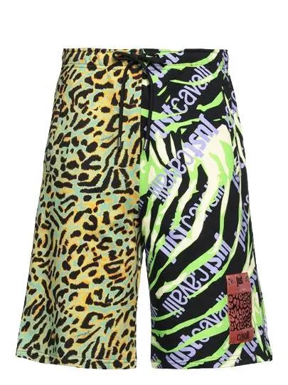 Just Cavalli Leopard-print Track Shorts - Black
