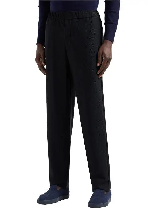 Giorgio Armani Technical Waffle Trousers - Black
