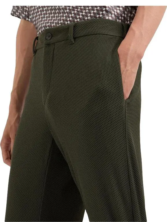 Giorgio Armani Technical Waffle Trousers - Green