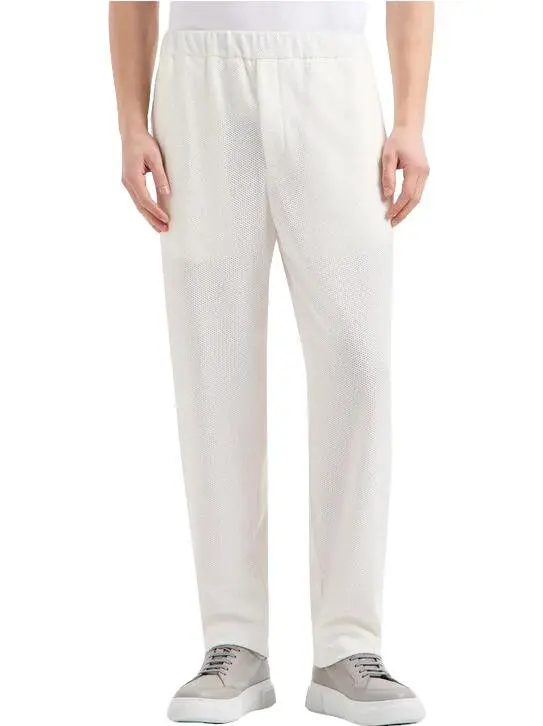 Giorgio Armani Technical Waffle Trousers - White