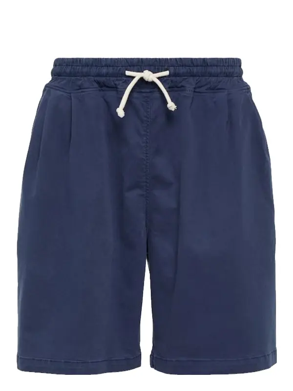 THE FRANKIE SHOP Pierce Cotton-blend Shorts - Blue