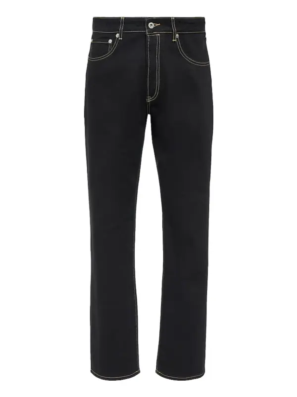 Kenzo Bara Mid-rise Straight Jeans - Blue