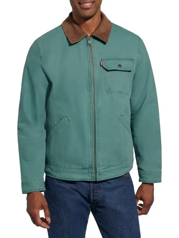 LEVI'S Lightweight Cotton Twill Utility Jacket - North Atlantic