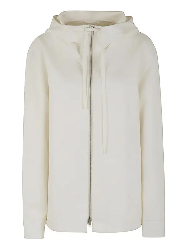 JIL SANDER Boxy Fit Blouson With Hood - White