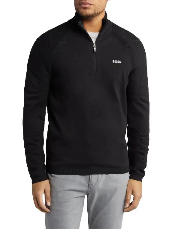Hugo Boss Perform-x Quarter Zip Pullover - Blk