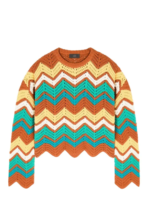 Alanui Chevron Knit Jumper - Blue