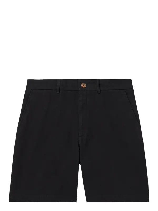 Brunello Cucinelli Straight-leg Cotton-twill Bermuda Shorts - Black