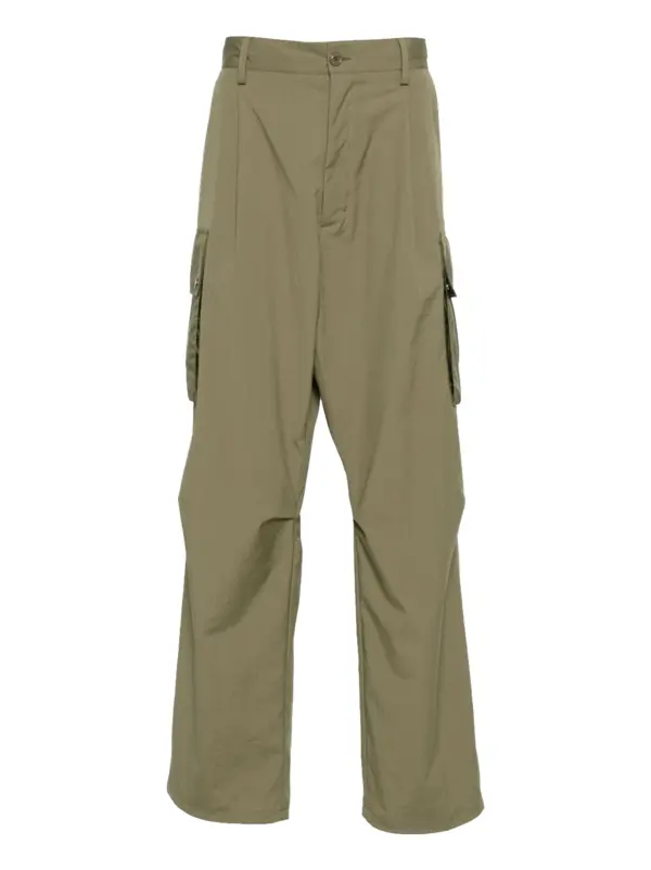 Moncler Appliqué-logo Cargo Trousers - Green