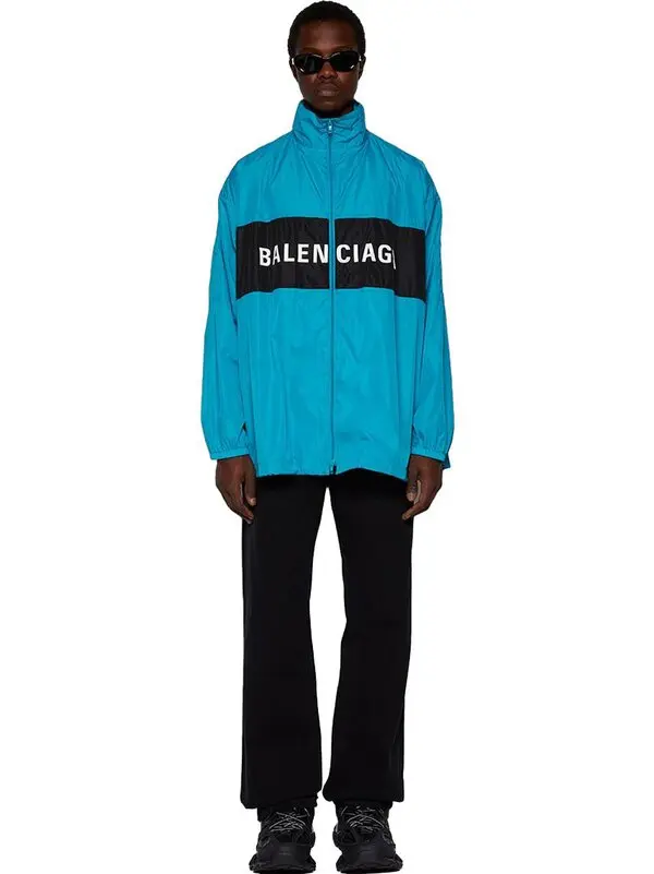 Balenciaga Logo Jacket - Turquoise