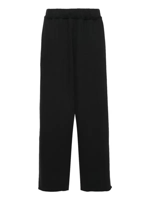 AIREI Logo-embroidered Wide-leg Trousers - Black