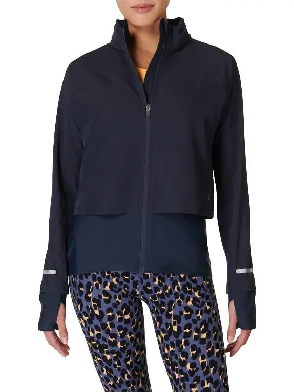 Sweaty Betty Fast Track Running Jacket - Navy Blue